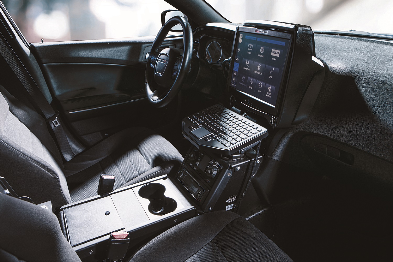 Kommander® Base for the Dodge Charger Pursuit® 2015+, with computer and ...